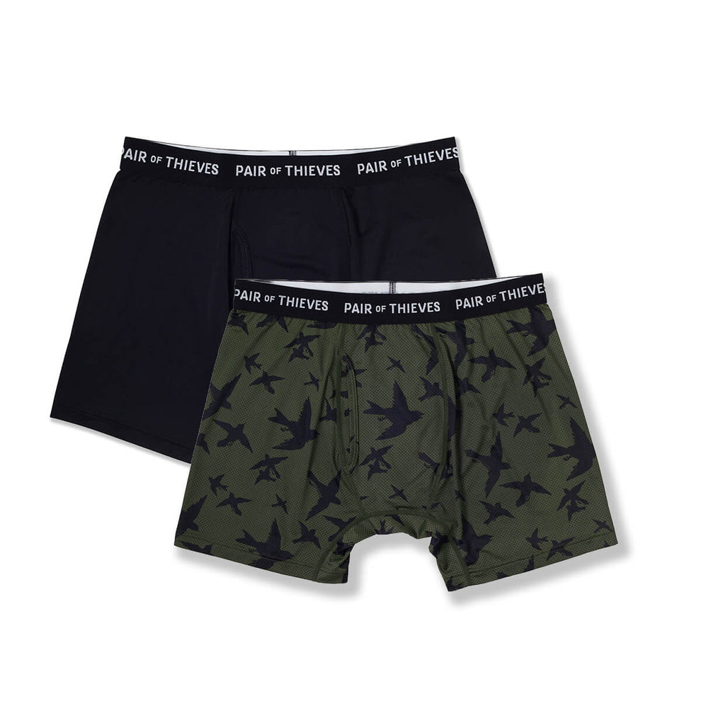 RFE SF BOXER BRIEF 2PK GREEN/BLACK – Pair of Thieves