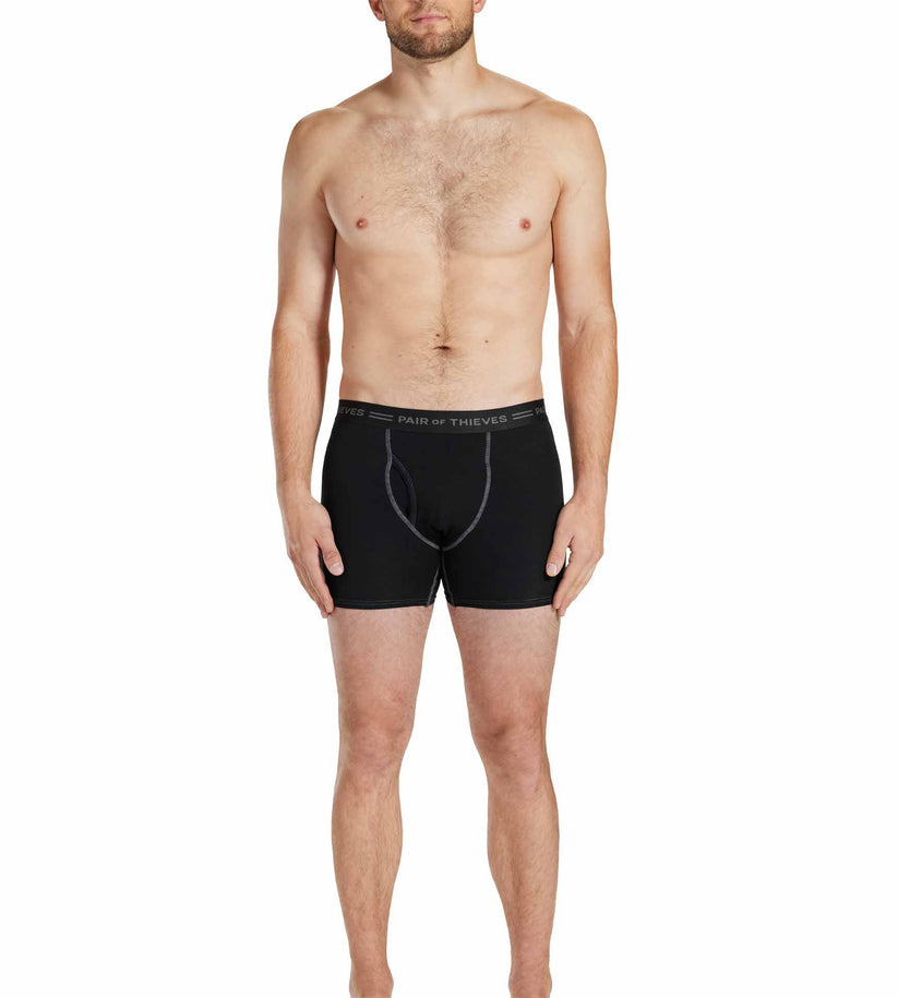 4 Way Stetch Every Day Kit Cotton Stretch Boxer Briefs Black Charcoal ...