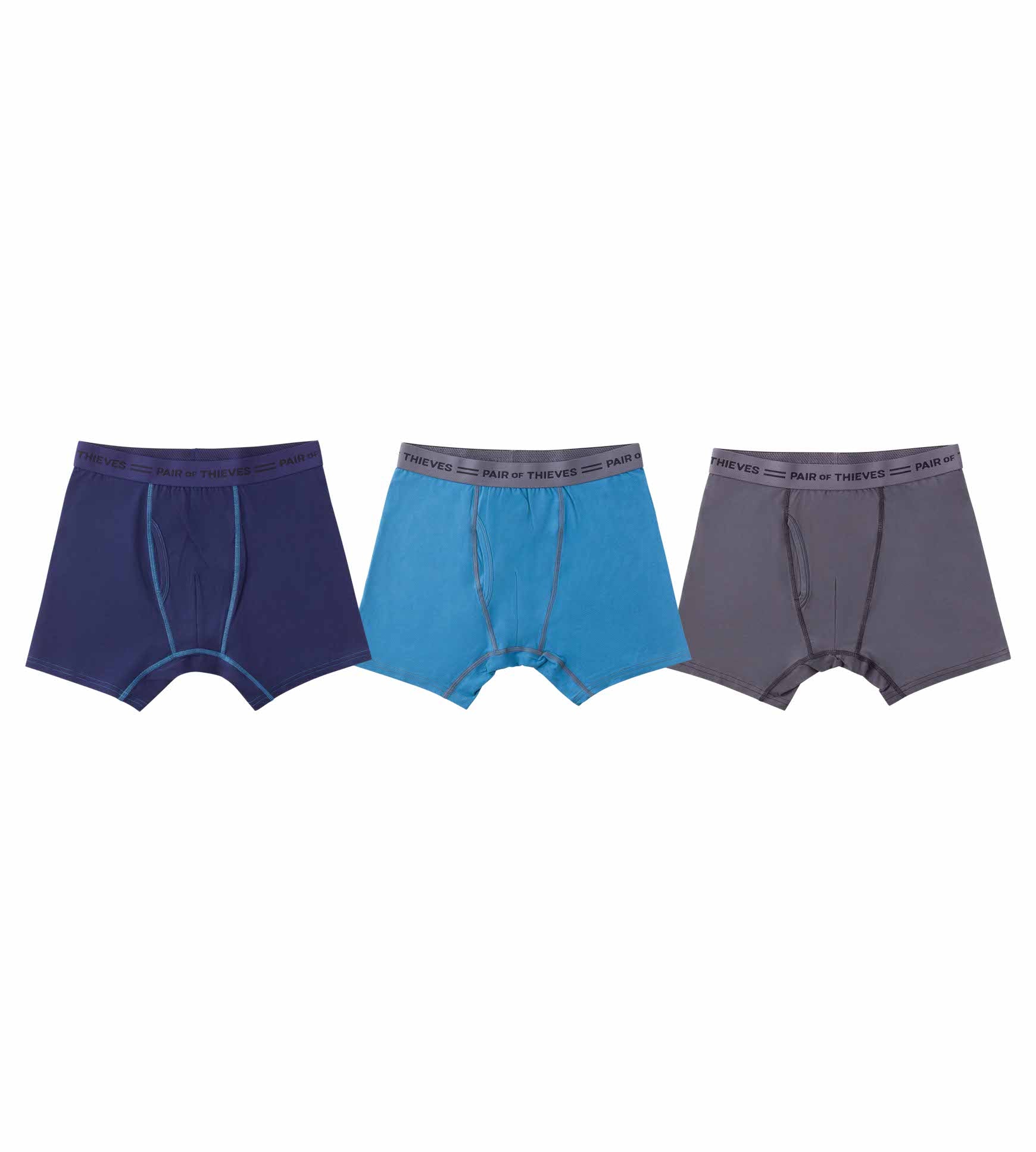 4 Way Stetch Every Day Kit Cotton Stretch Boxer Briefs Navy Underwear 3 Pack – Pair of Thieves
