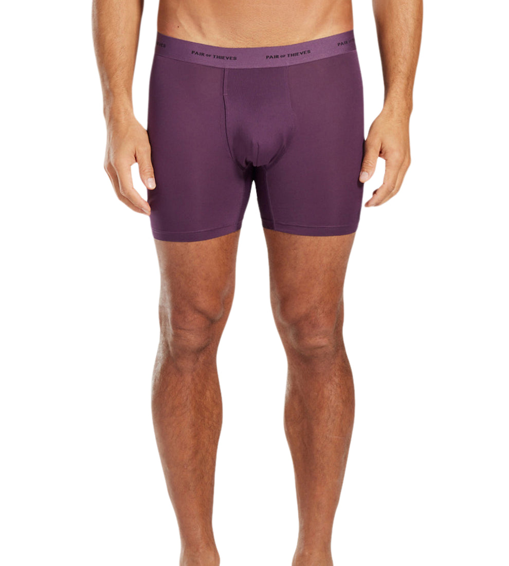 Quick Dry Action Blend Boxer Briefs Purple Underwear 3 Pack – Pair of ...